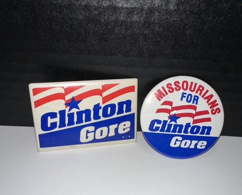 Clinton Gore Political Buttons Campaign Memorabilia Vintage Pin | eBay
