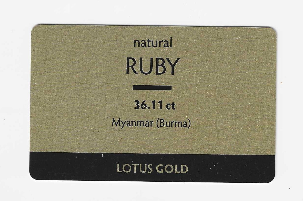 LOTUS Certified Natural Ruby 36.11 Cts Pinkish Red Color 'No Heat' From ...