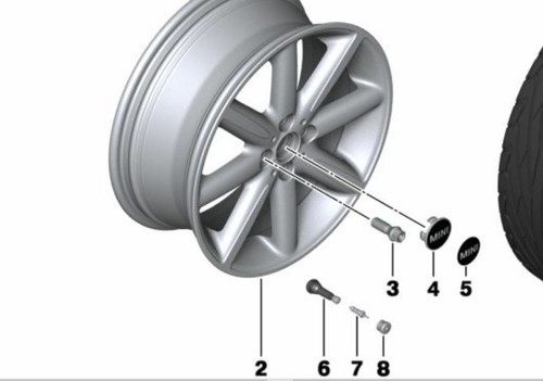 OEM Mini Cooper Center Hub Cap Black MINI Logo 50mm 36131171069 | eBay