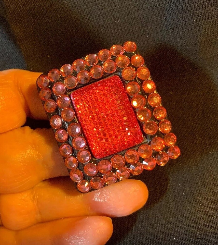 Gorgeous Bold Costume Jewelry Sizable PINK BLING Fashion Ring | eBay