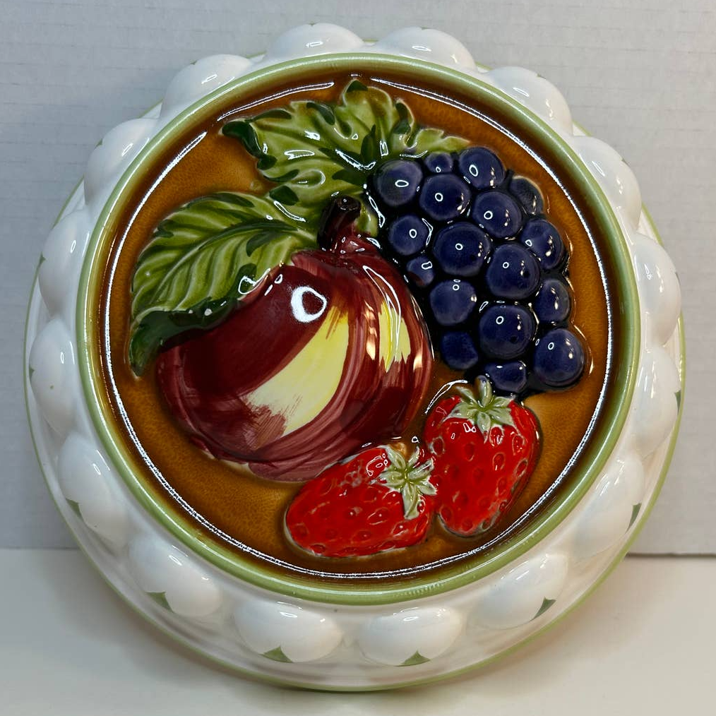 Vintage Towle Gailstyn Sutton Ceramic Bunch Fruits Mold Hand Painted ...