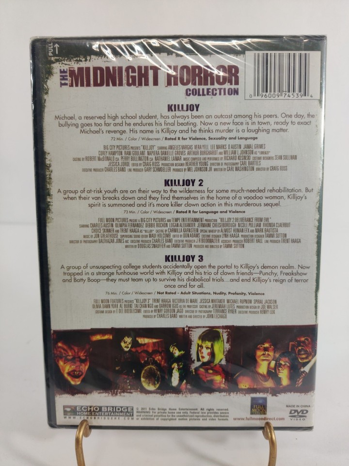 The Midnight Horror Collection Killjoy Triple Feature (DVD) Clowns New ...