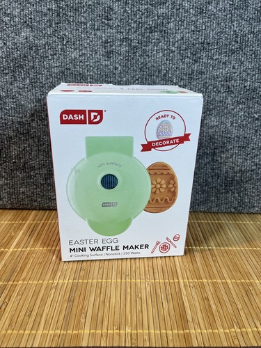Dash Easter Egg Mini Waffle Maker Teal Green Non-Stick 4" Waffles NEW | eBay