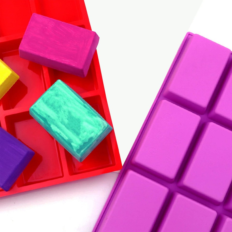 Rectangle Silicone Soap Mold 4oz Large Soap Molds for Soap Making ...