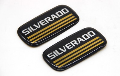 2X Fits 99-07 Silverado Side Roof Pillar Cab Emblem Badge Nameplate ...