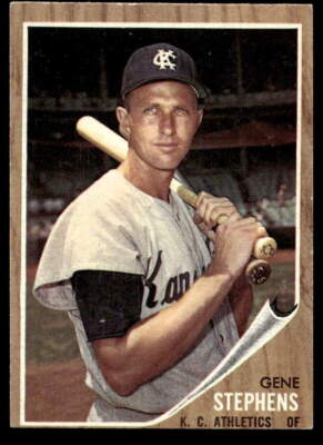 1962 Topps #38 Gene Stephens Kansas City Athletics EX-EXMINT | eBay