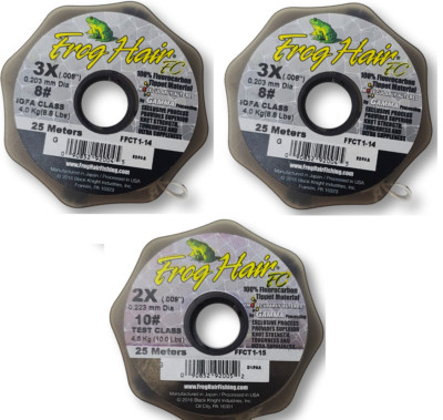 Lot 3 bobines Frog Hair 100% Fluorocarbon Tippet by Gamma 25m nylon ...