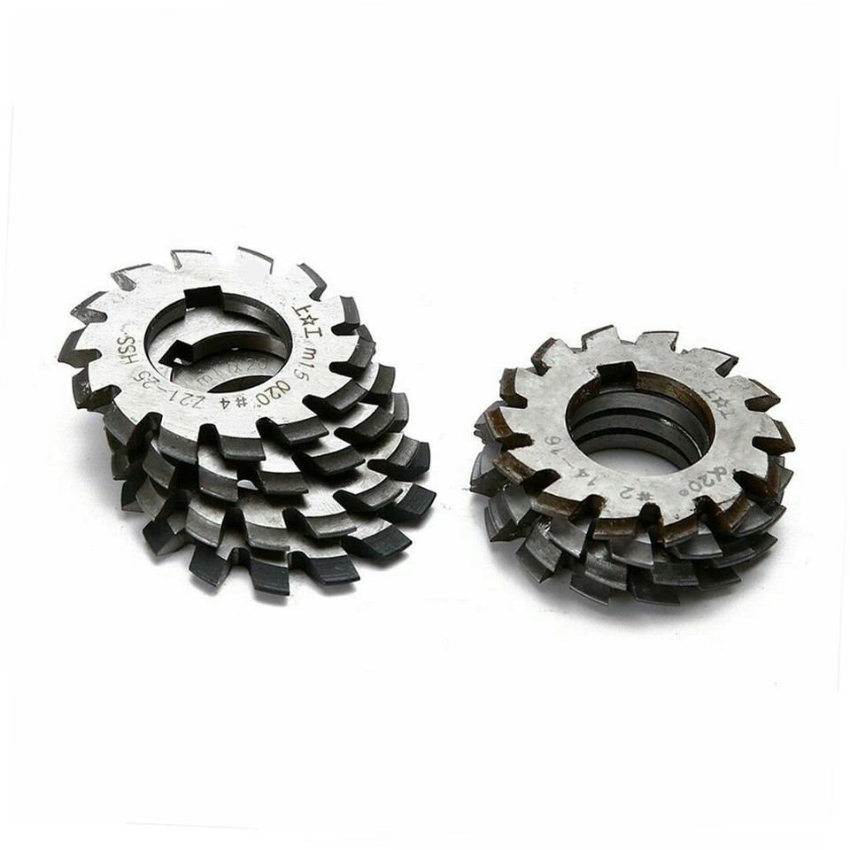 8Pcs/Set M1.5 PA20 #1-8 Bevel Involute Gear Cutters HSS Module 1.5M ...