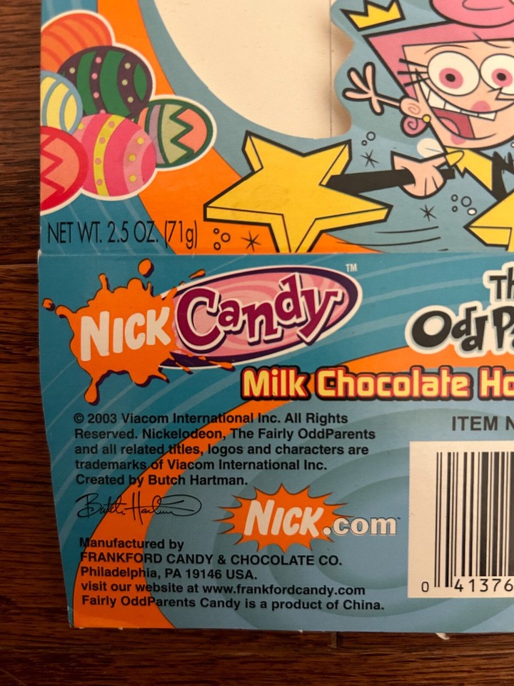 2003 Nickelodeon "NICK CANDY" {THE FAIRLY ODD PARENTS!} CHOCOLATE EGG ...