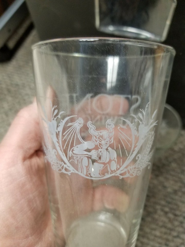 (2) HTF STONE BREWING CO. Etched 16 oz Shaker PINT GLASSES | eBay