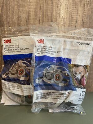 3M 6300 Half Mask Air Purifying Respirator /Facepiece 07026 -2 Pack | eBay
