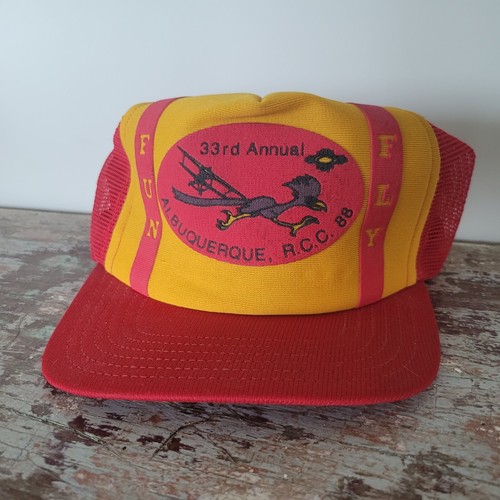 Vintage 80s Albuquerque RC Club Snap Back Hat 1988 Roadrunner Mesh Back ...