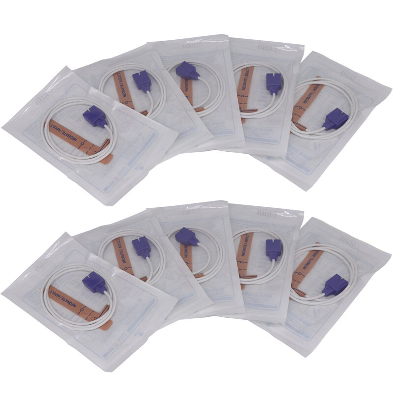 US 10Pcs Fit for Nellcor MAX-A, MAX-P MAX-I DB9 pin Disposable SpO2 ...