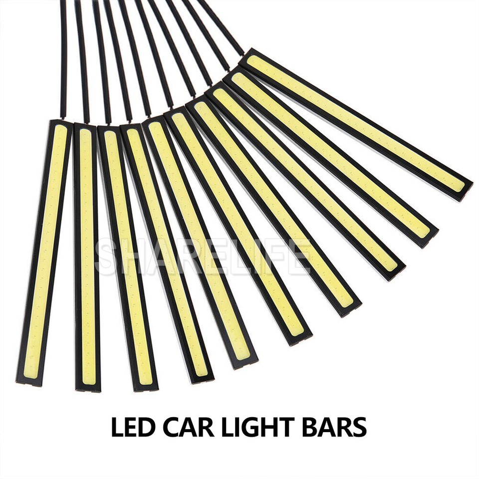 10x 12V Waterproof White DRL LED Strip Lights Bars Camping Caravan Boat ...