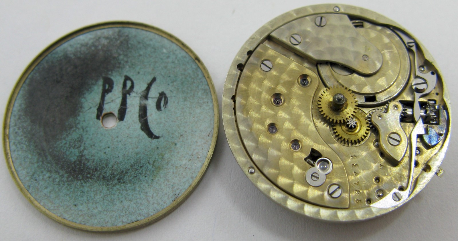 Quality Tiffany Pocket Watch Movement ... wolf tooth ratchet wheel ...