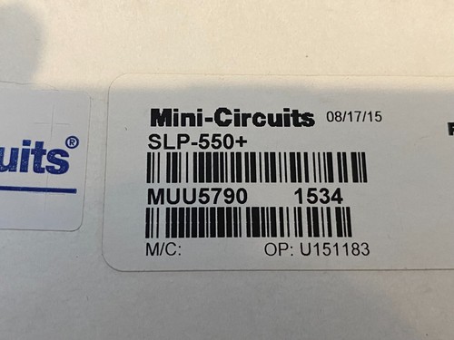 Mini-Circuits SLP-550+ Lumped LC Low Pass Filter, DC - 520 MHz, 50Ω ...