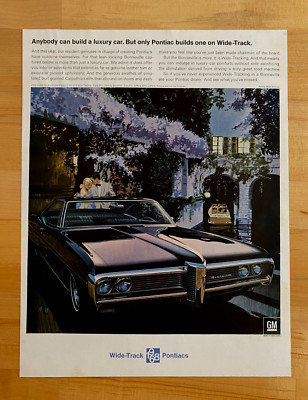1968 Original Print Ad Pontiac Bonneville Wide Track | eBay