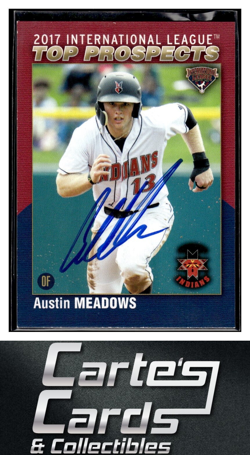 Austin Meadows 2017 Choice International League #19 TTM/IP Signed ...