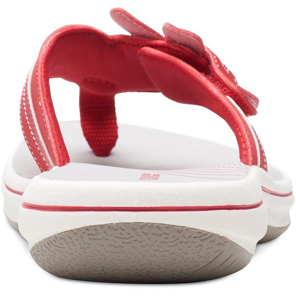 Cloudsteppers by Clarks Womens BrinKley Flora H Red Thong Sandals BHFO ...