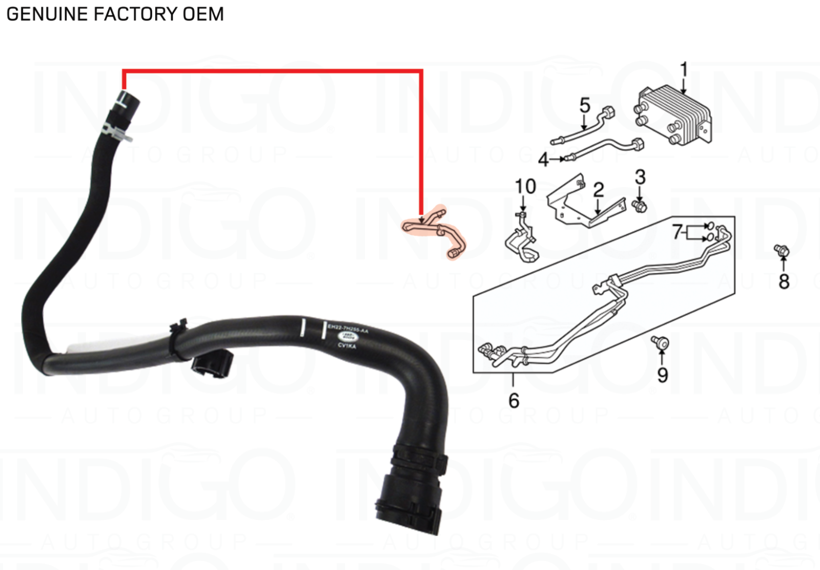 GENUINE FACTORY OEM LAND ROVER LR4 OIL COOLER HOSE LR4-LR059162 | eBay