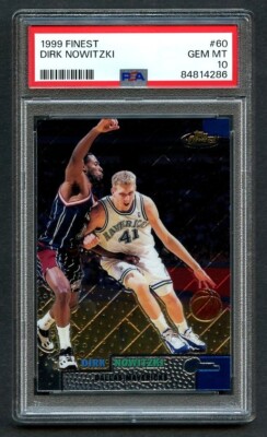 1999 Topps Finest Basketball DIRK NOWITZKI #60 PSA 10 GEM MT Dallas ...