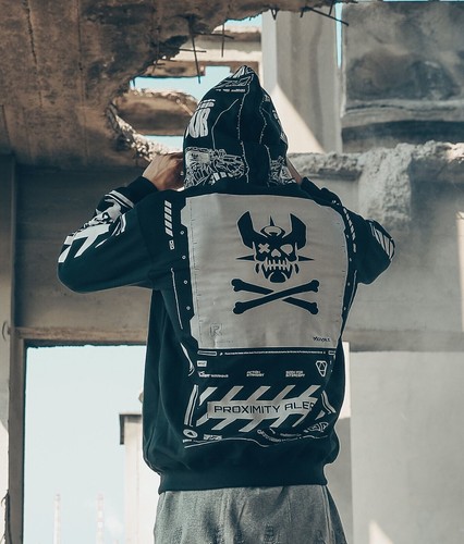 Niepce Unisex Cyberpunk X2 Techwear Jacket Streetwear Graphic Coat with ...