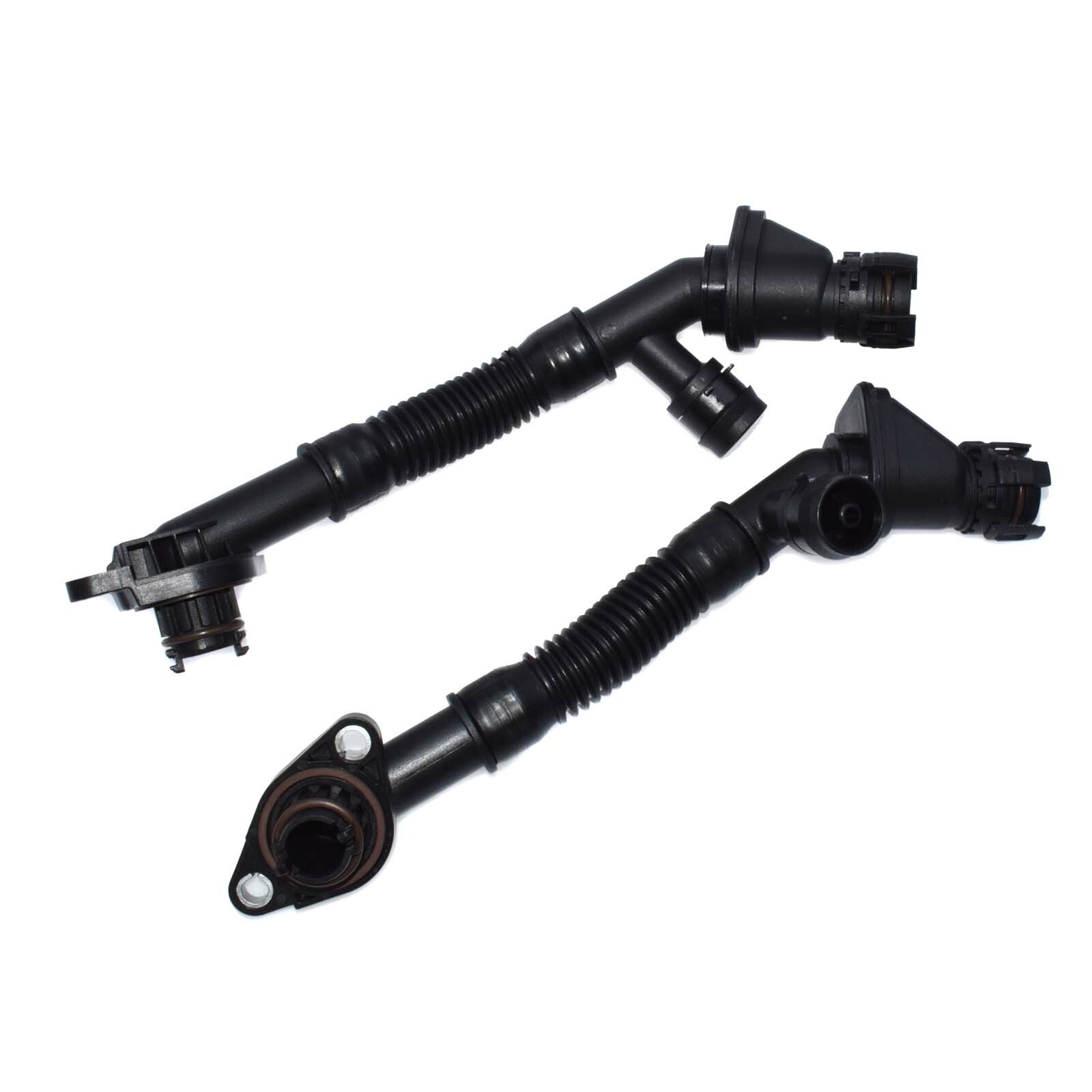 Set of 2 For BMW X5 X6 550i 650i 750i Crankcase breather Vent Hose ...