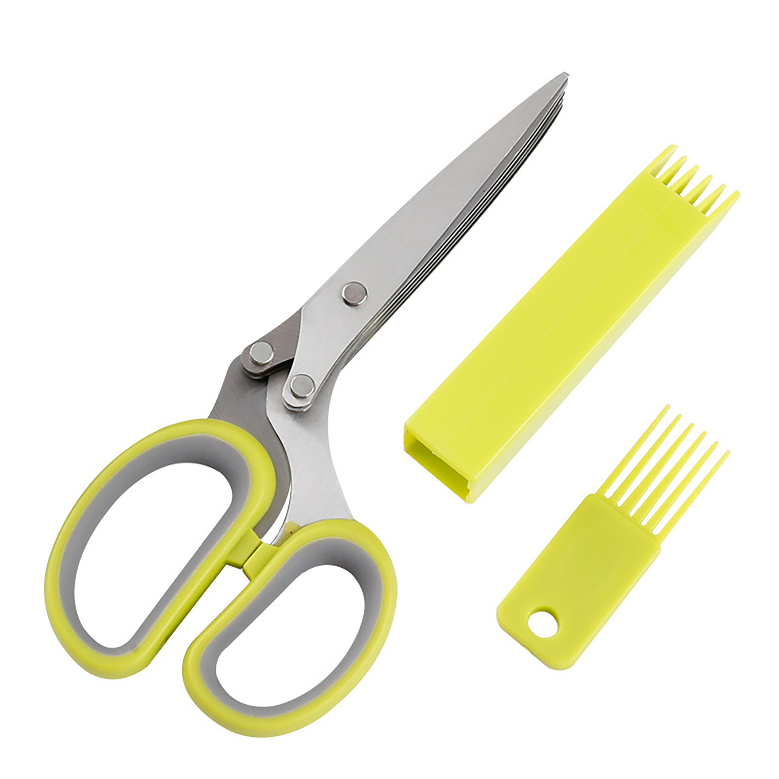 5 Layers Blade Scallion Scissors Kitchen Chop Shred Fruit Vegetable ...