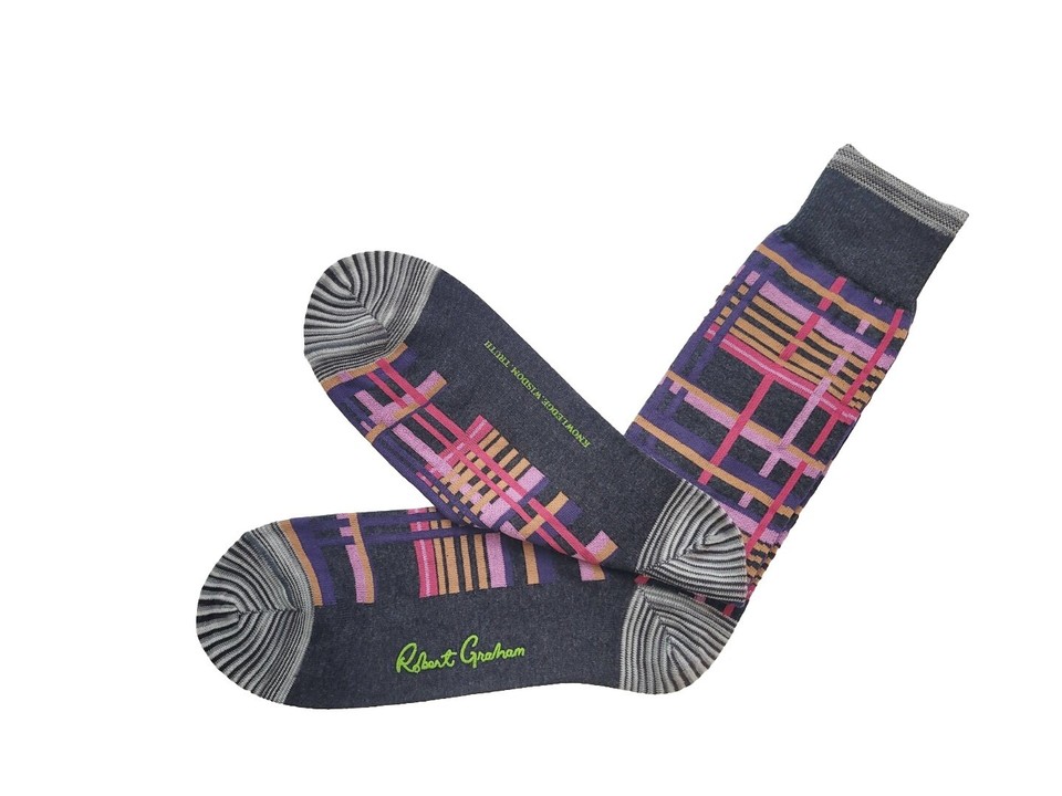 Robert Graham Men's Designer Socks Multicolor Peruvian Cotton | eBay