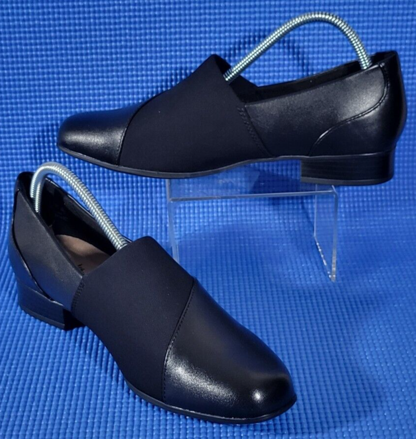 Clarks Channing Ann 22545 Slip on Loafer Black Leather Women's Size 9m ...