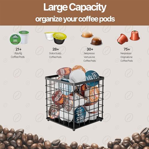 Coffee Pod Holder Coffee Organizer, K Cup Holder for Counter K pod ...