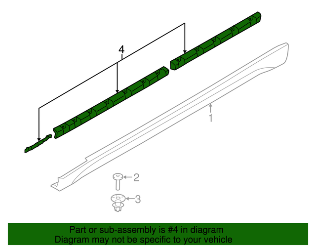 BMW 51772993572 Genuine OEM Rocker Molding Mount Plate for sale online ...
