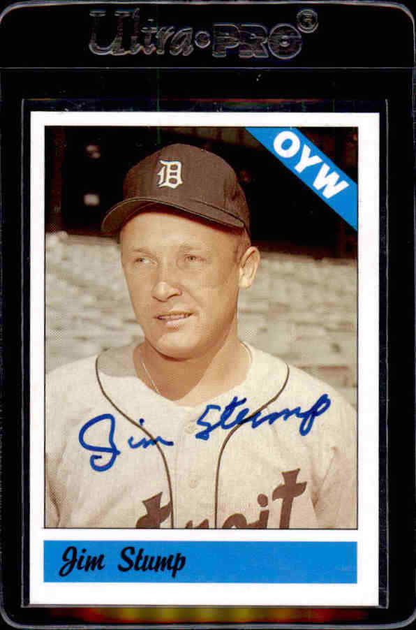Jim Stump Detroit Tigers 1983 Fritsch OYW Autographed Baseball Card ...