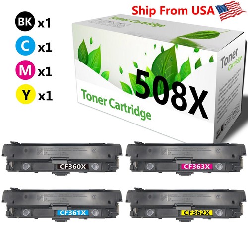 (4-Pack,BCMY) CF360X-3X 508X Toner Cartridge for M553x M577z Printer | eBay