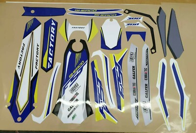 2019 SHERCO ST250 ST300 FACTORY GRAPHICS KIT DECAL KIT STICKER KIT ...