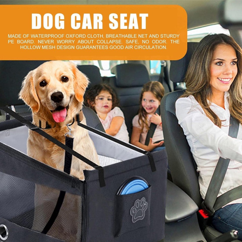 Folding Pet Booster Dog Car Seat Cat Safe Puppy Travel Carrier Bed Bag ...