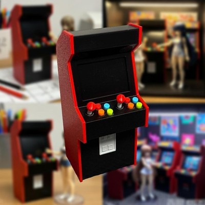 Mini Arcade Model 1/12 Scale Layout Props Pretend Play Retro Doll House ...