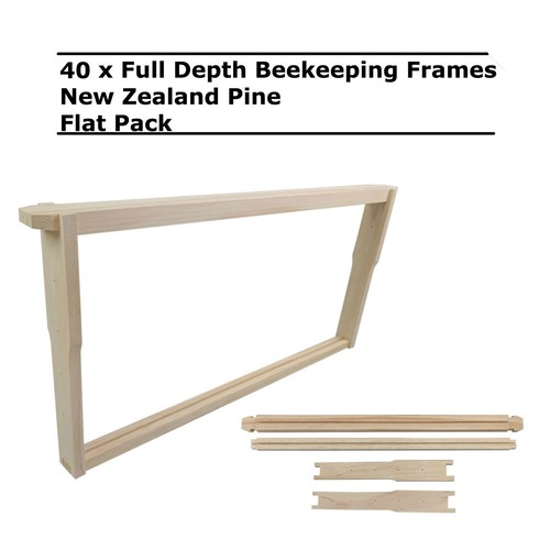 40 x Full Depth Unassembled Beekeeping Frames Deep Bee Frame Timber ...