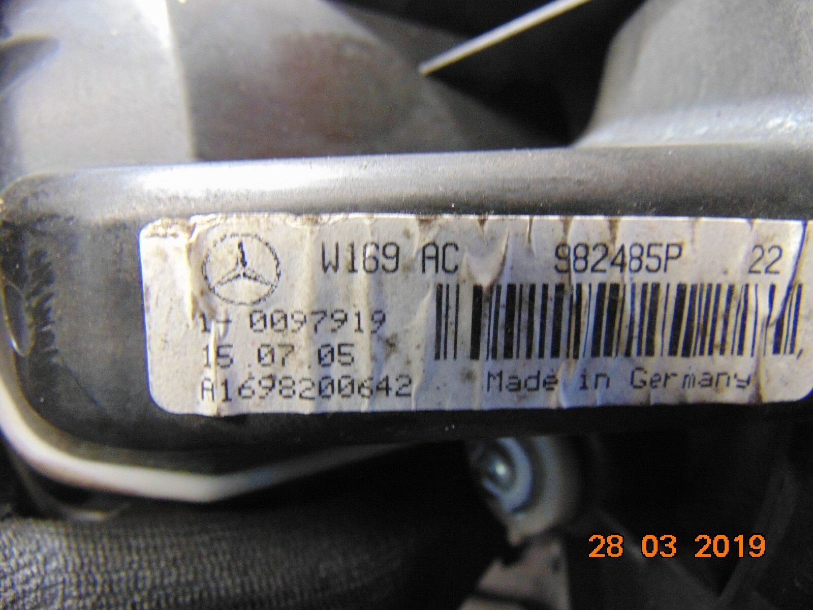 Mercedes-Benz A B class W169 W245 blower fan motor A1698200642 used ...