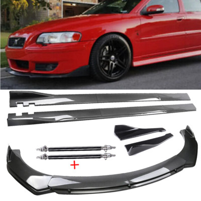 For Volvo S40 S60 S70 Carbon Fiber Front Bumper Lip Spoiler Splitter ...