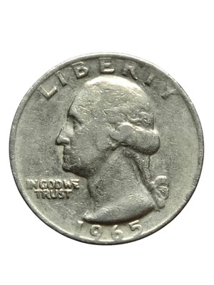 1965 US Washington 25 Cents Coin Mint Error & Numbers On The Edge ...