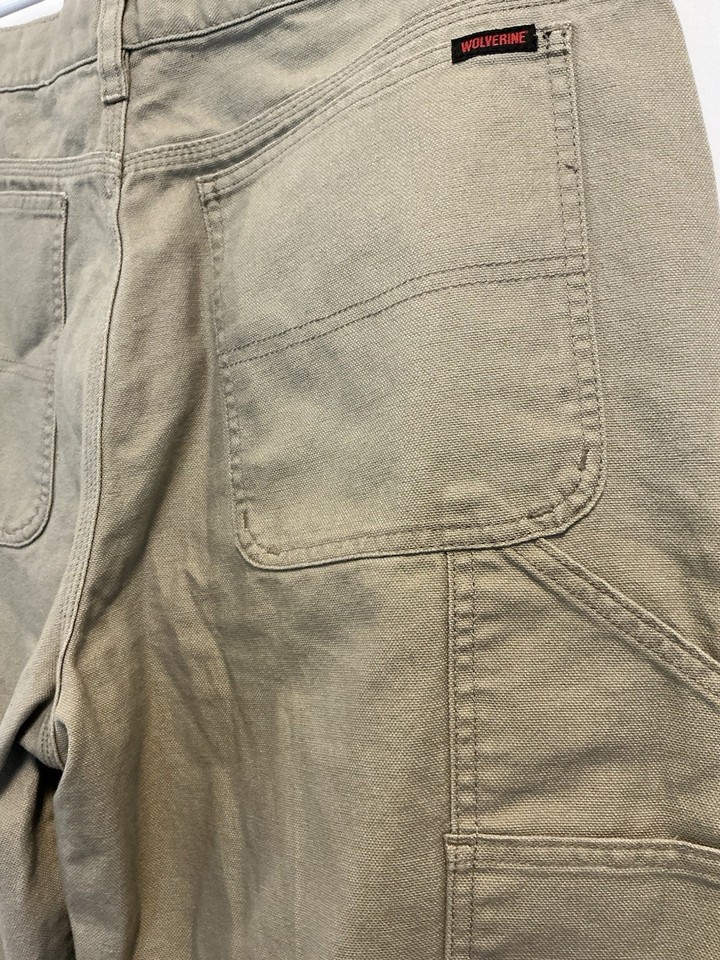 Wolverine Hammer Loop Men's Sz 36x34 Canvas Carpenter Khaki Work Pants ...