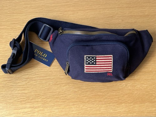 Polo Ralph Lauren USA Flag 3 Pocket Waist Bag Fanny Pack Unisex Navy ...