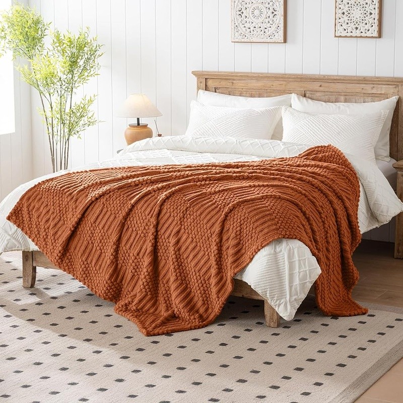 Cozy Plush Throw Blanket Sofa Couch Bed Ultra-Soft Decorative Aesthetic ...