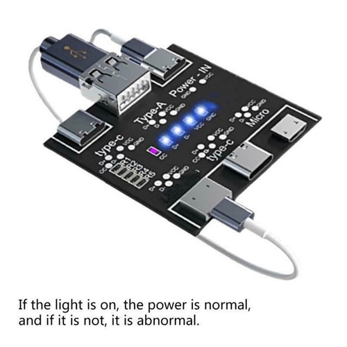 DT3 USB Data Cable Tester Fast Detecter Tool PCB Board For iPhone Micro ...