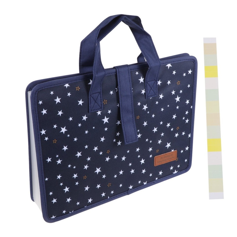 File Organizer with Handle Folder Oxford Cloth Portable Document Bag ...