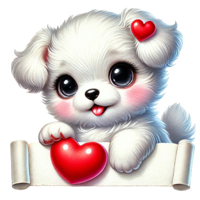 Wall sticker Valentine's Day animal red heart wall sticker 18X18 cm ...
