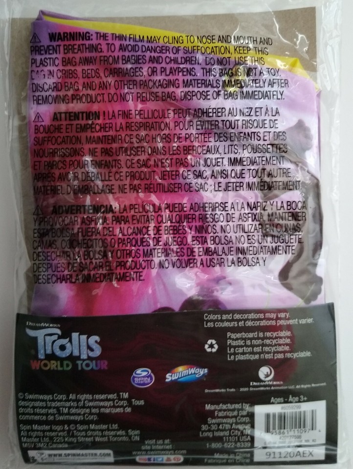 Dreamworks Trolls World Tour Swim Inflatable Beach Ball Swimways | eBay