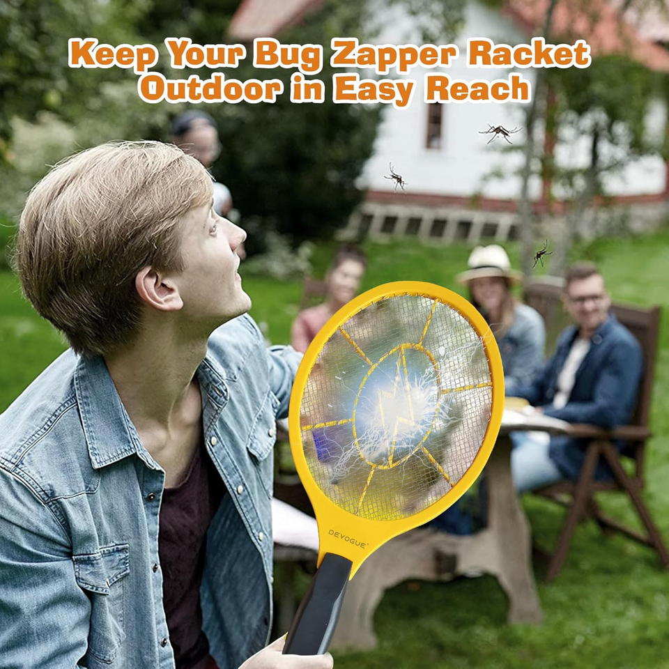 Electric Fly Swatter, Bug Zapper, Battery Operated Pest Control Racket ...