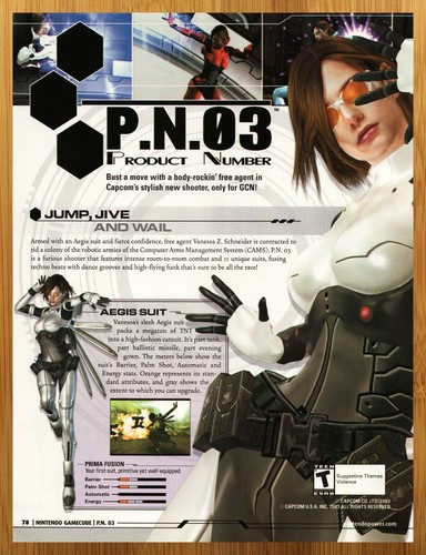 2003 P.N. 03 Product Number 03 Gamecube Print Ad/Poster CAPCOM Game ...